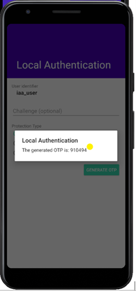 OneSpan Developer: User Local Authentication with an OTP | OneSpan